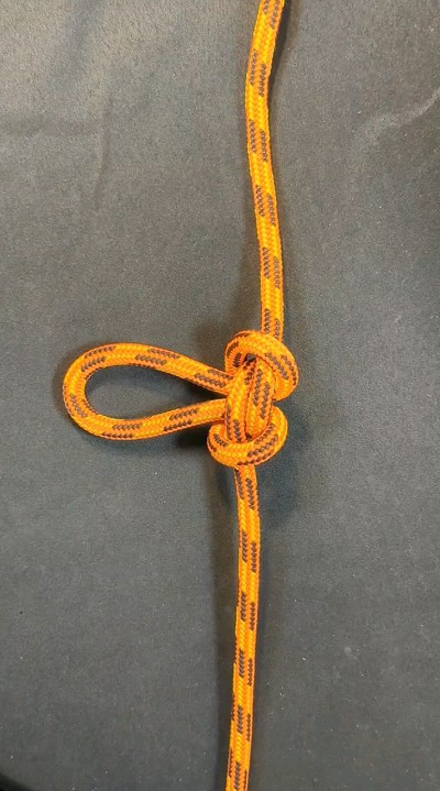 How to tie an alpine butterfly knot using the hybrid method