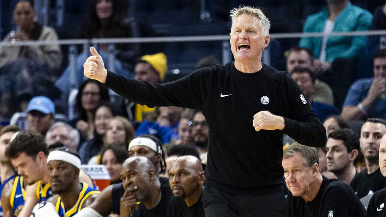 Warriors’ Steve Kerr gets tossed after going berserk over missed call