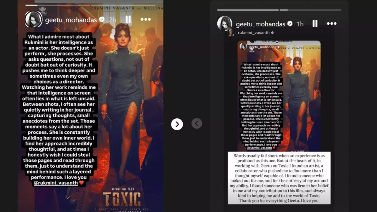 'Toxic' director Geethu Mohandas praises Rukmini Vasanth; says she ...