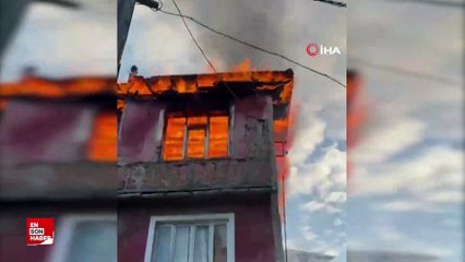 Kocaeli'nde ev sahibi uyurken elektrikli sobadan yangın çıktı