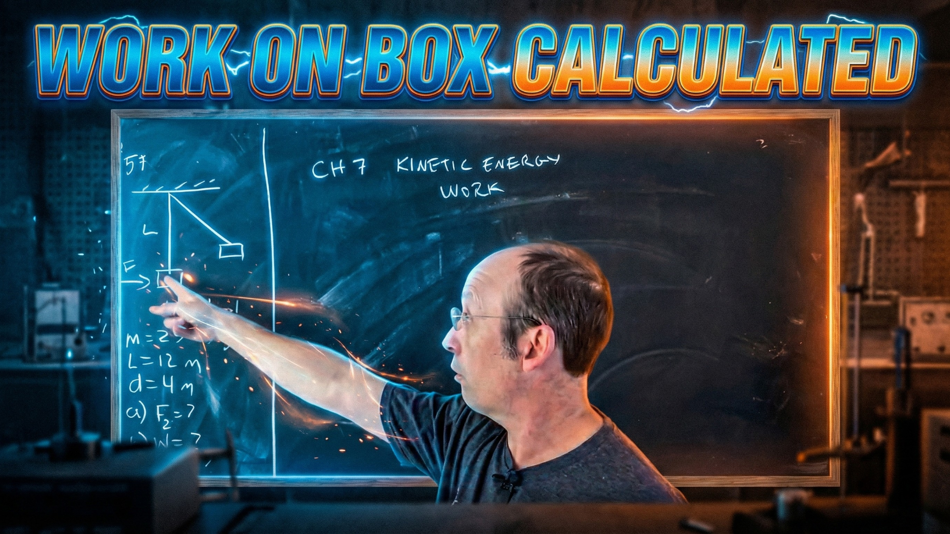 Physics problem: Understanding the work done on a hanging box
