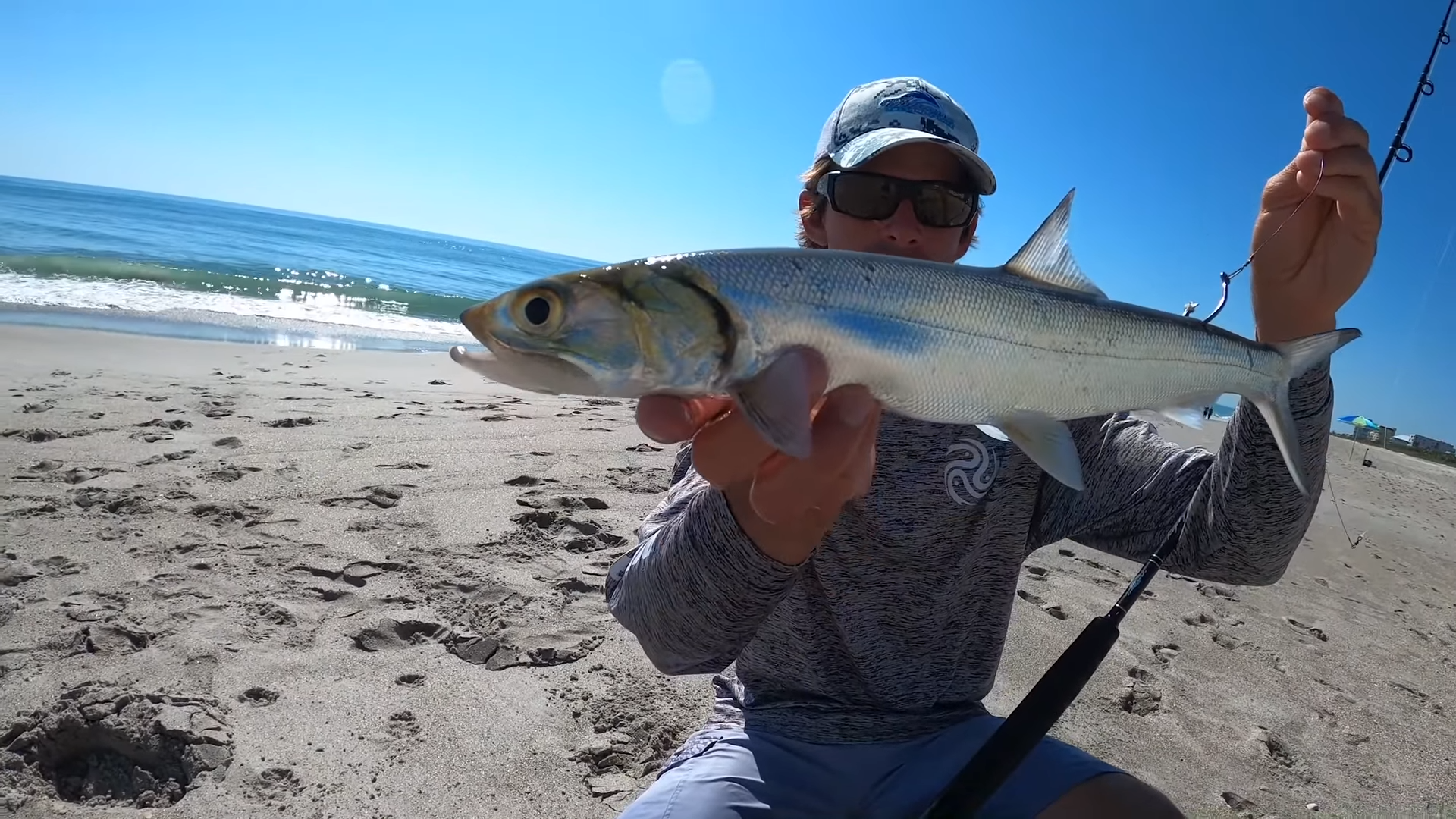 Big bait beach fishing turns into an awesome day