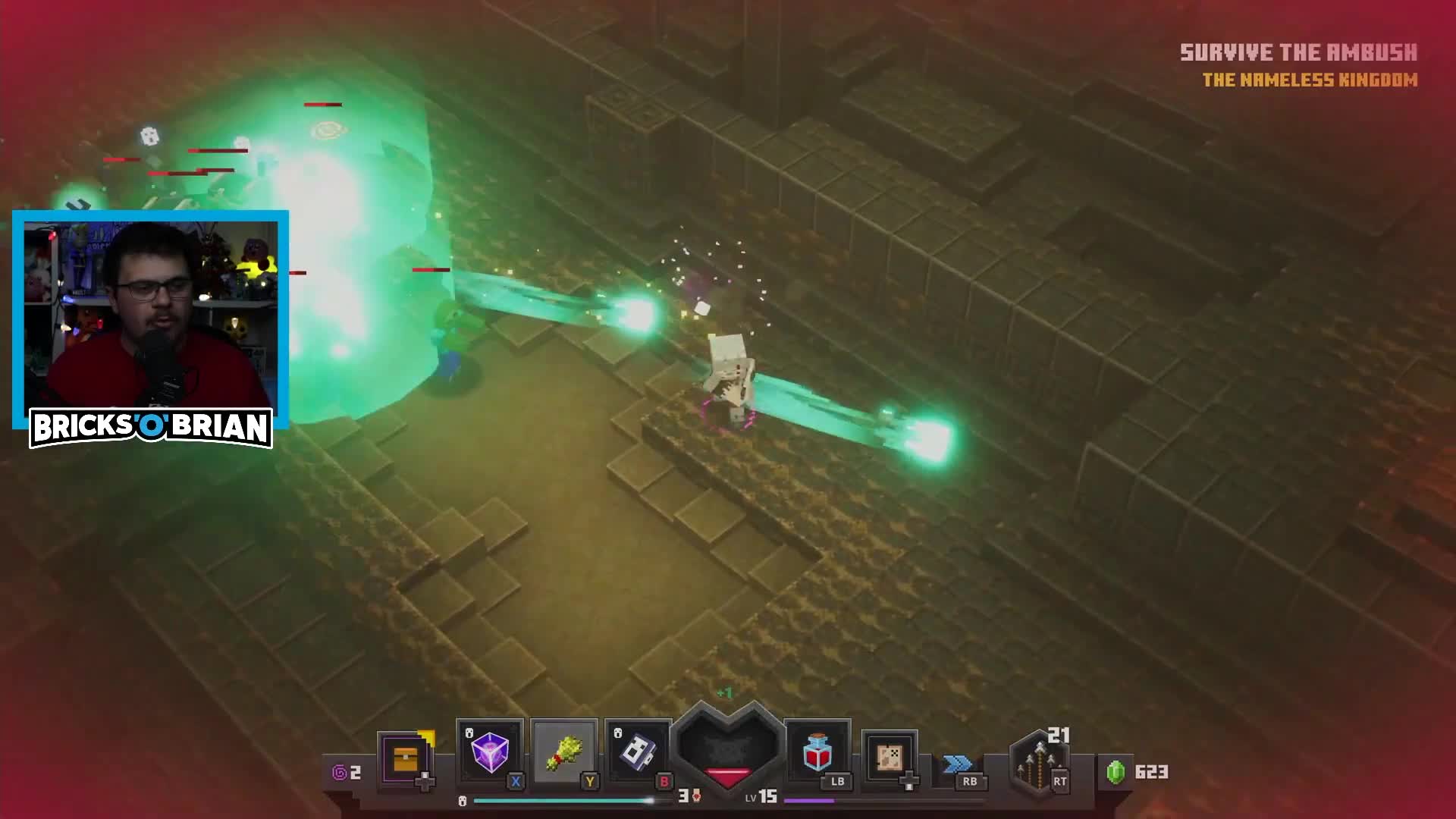 Dangers of the desert temple! - Minecraft Dungeons with Bricks 'O' Brian