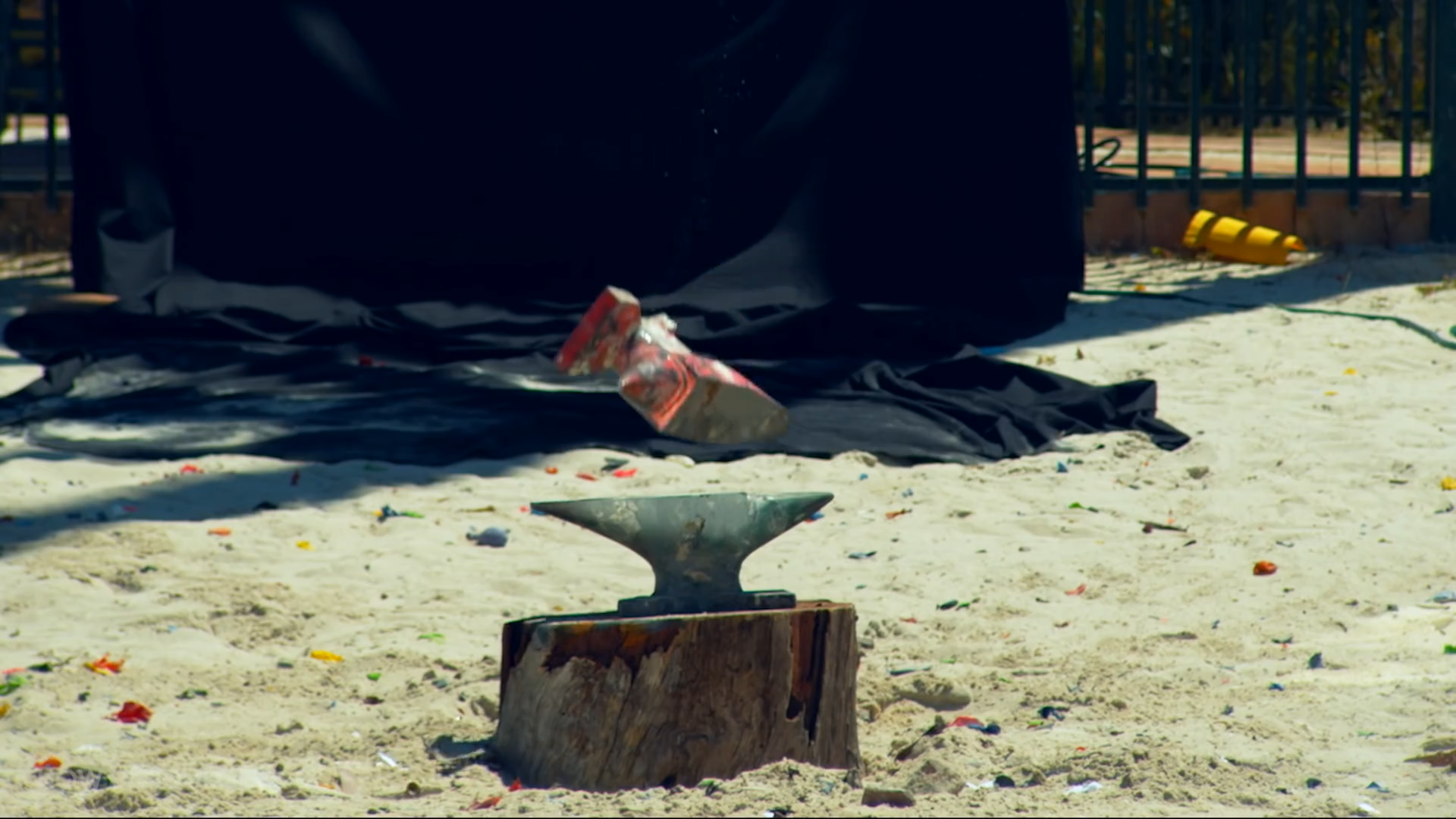 Anvil vs anvil from 148 feet was as violent as expected