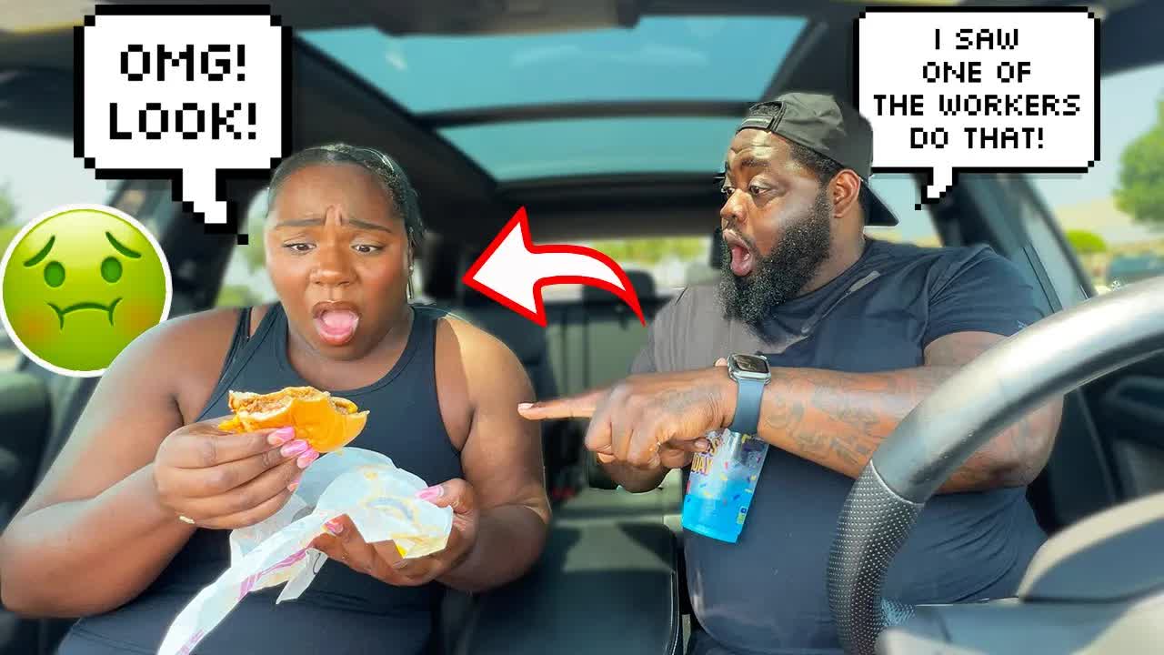 Biting my wife's food then blaming it on the fast food worker she went off