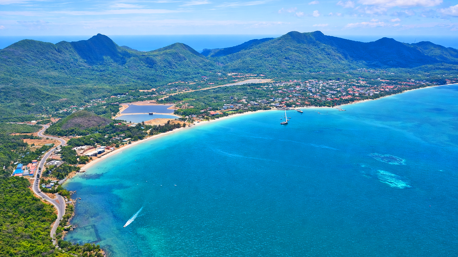 Con Dao Islands surrounded by clear waters and green hills