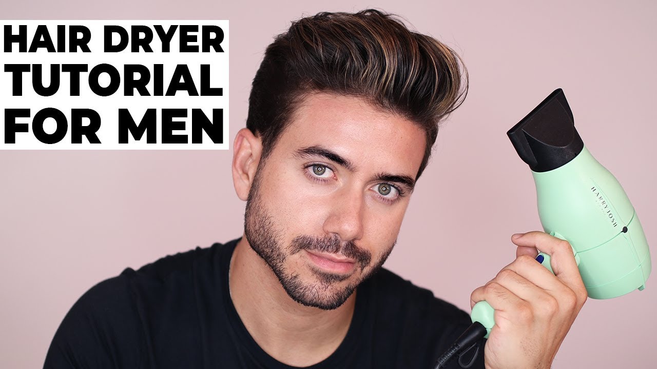 How to use a hair dryer - blow dryer - men's hairstyle tutorial