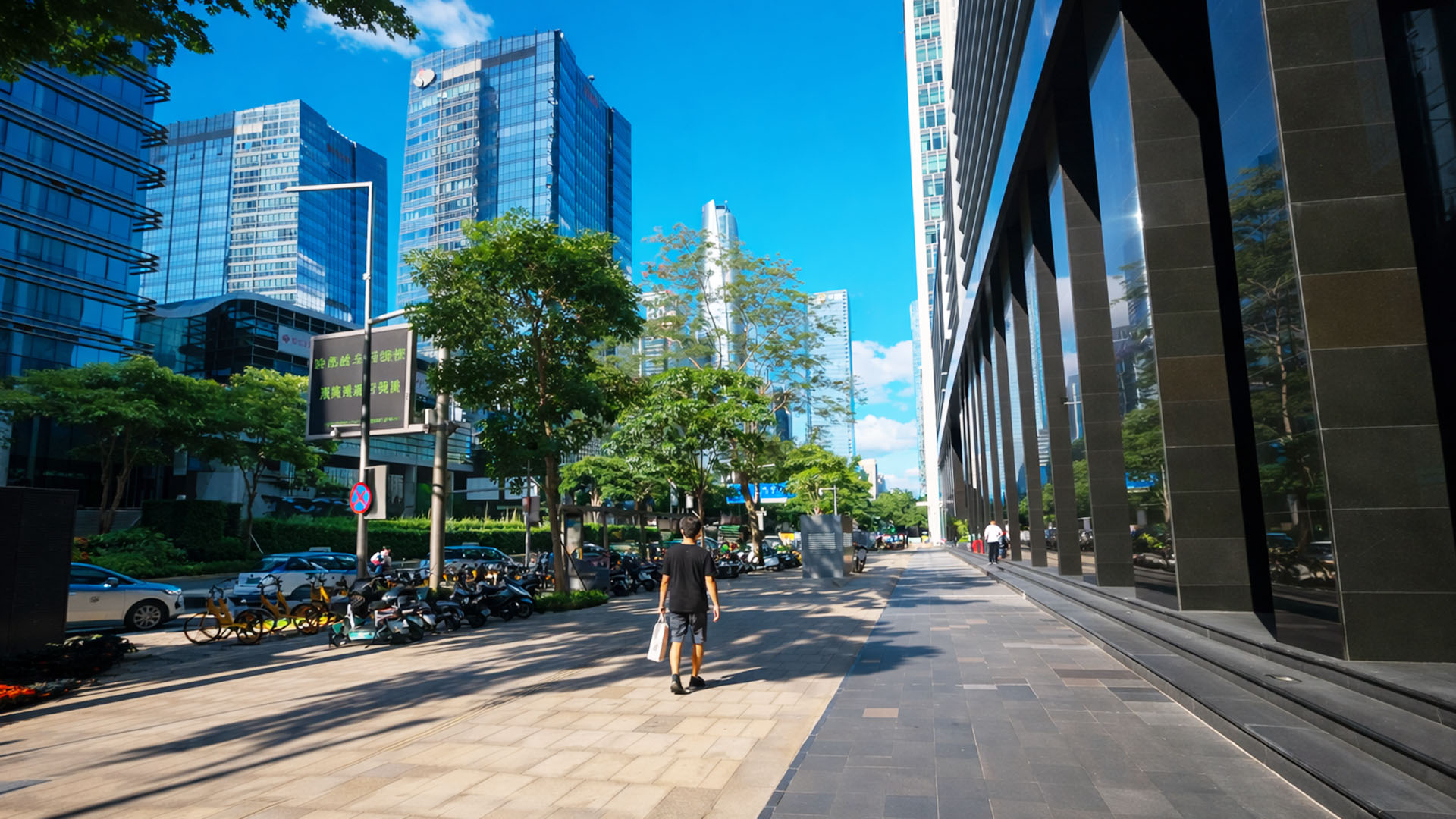 This area of Shenzhen China feels peaceful and modern
