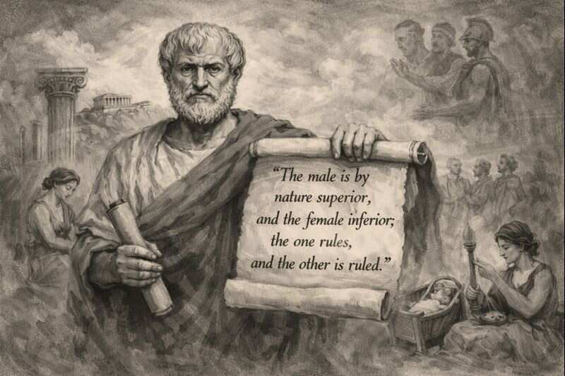 Controversial quote of the day by Aristotle: 'The male is by nature ...