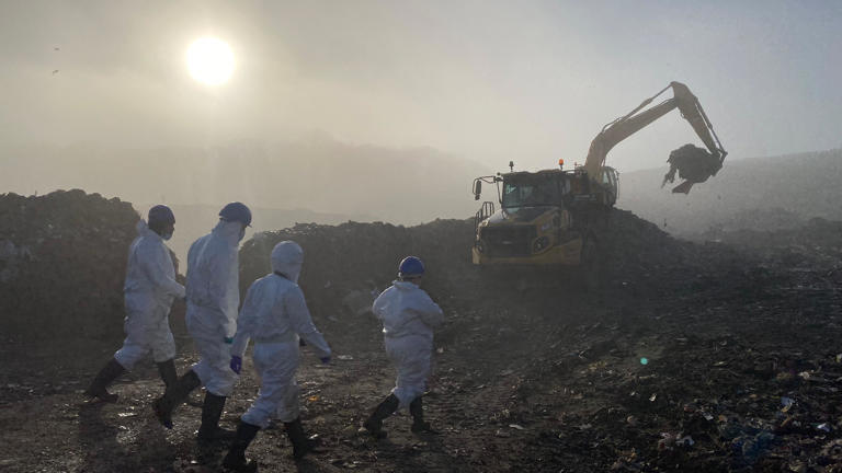 Landfill search for body features in documentary