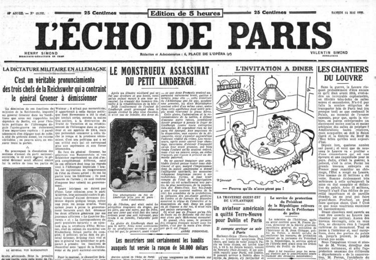 En 1932, le fils de l’aviateur Lindbergh disparaît : plongée dans l’un ...