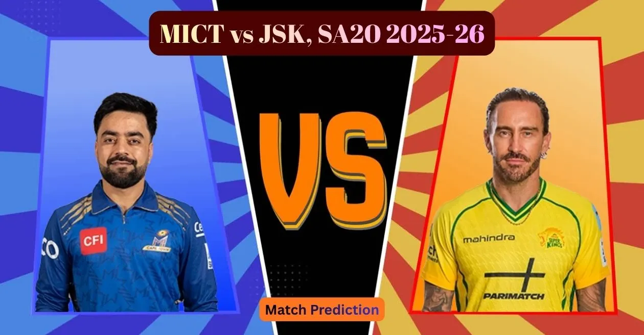 MICT vs JSK, SA20 2025-26, match prediction: Who will win today’s game ...