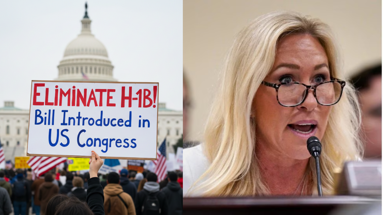 Eliminate H-1B! Bill introduced in US Congress in Marjorie Taylor ...