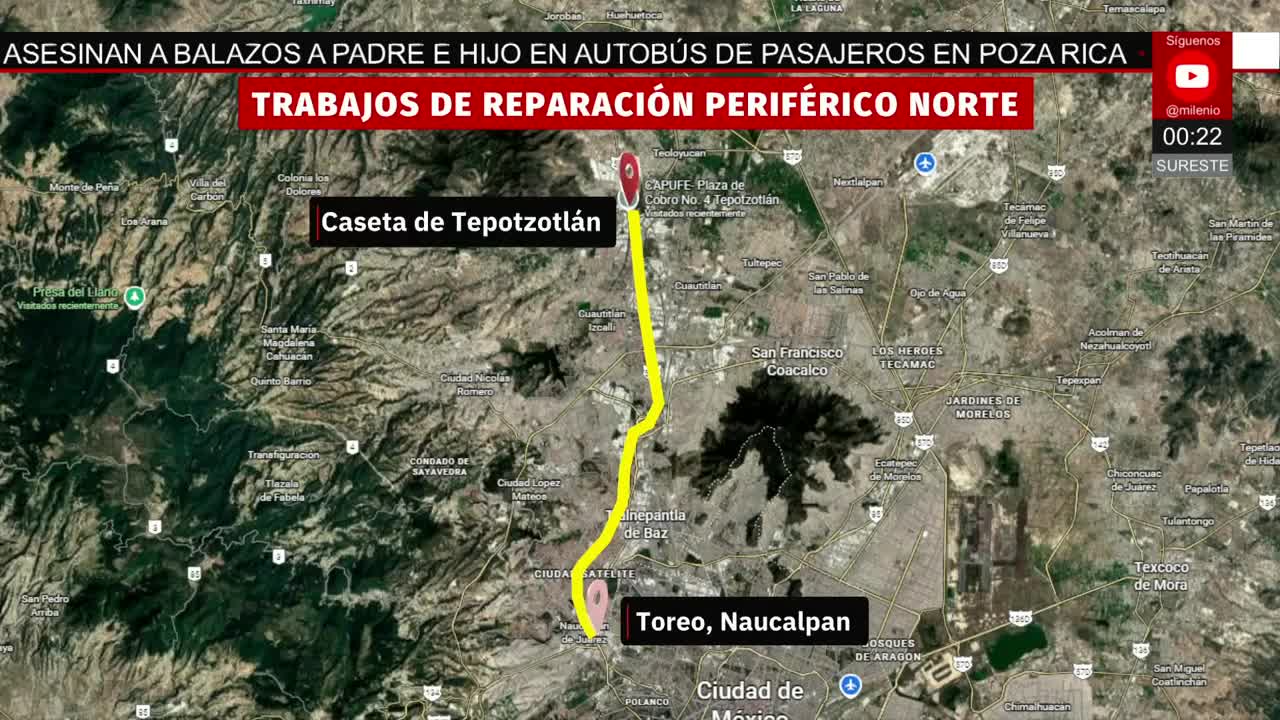 Habrá cierres en Periférico Norte por reparaciones viales