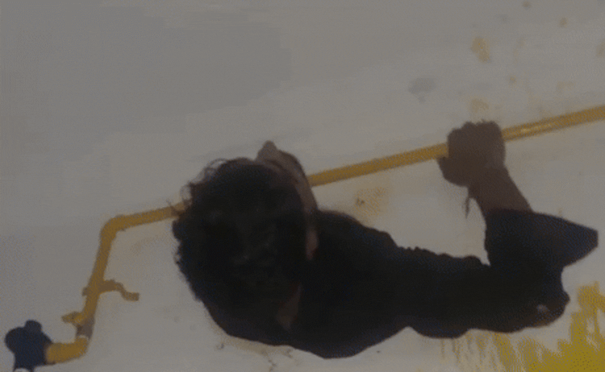 Video: Thief tries to break into house, gets stuck in exhaust fan hole