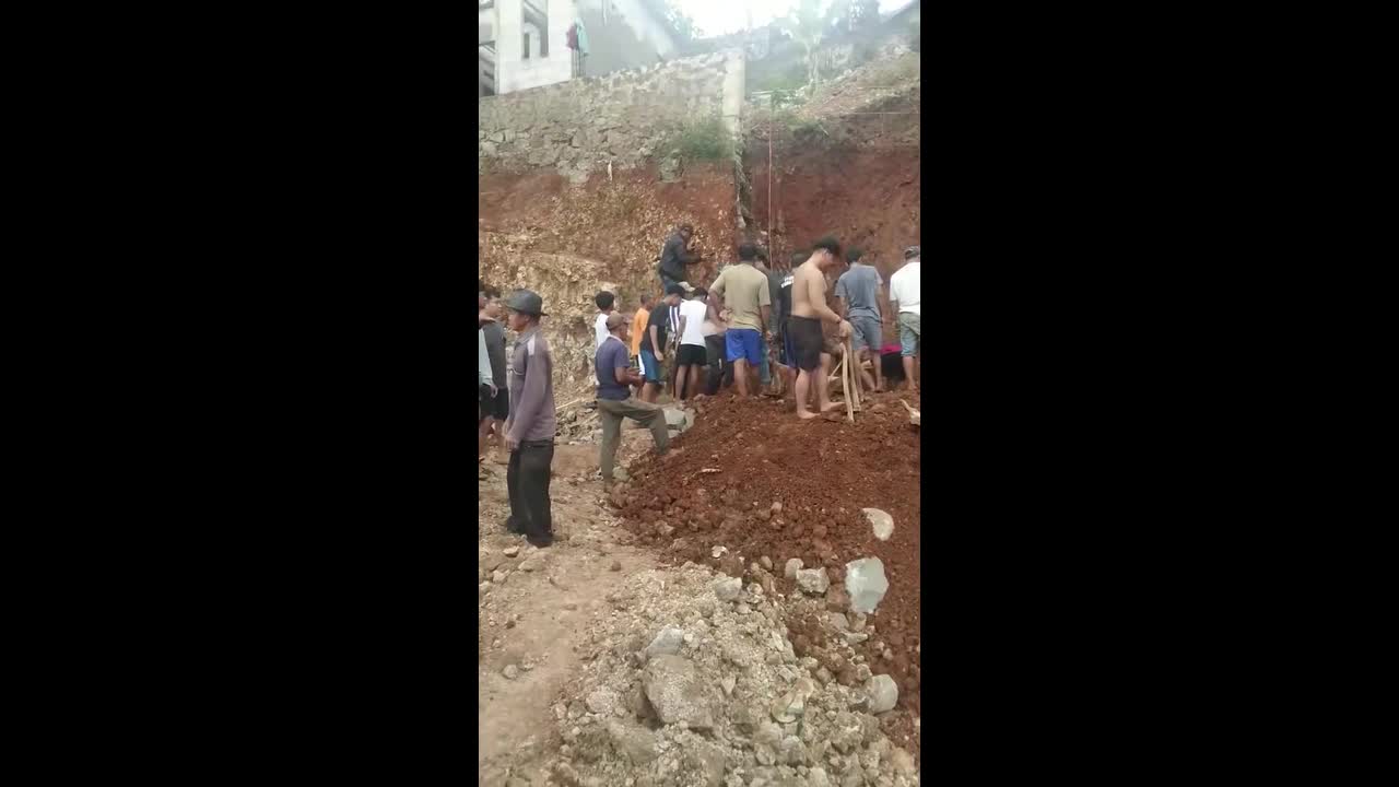Landslide at football field under construction kills four workers