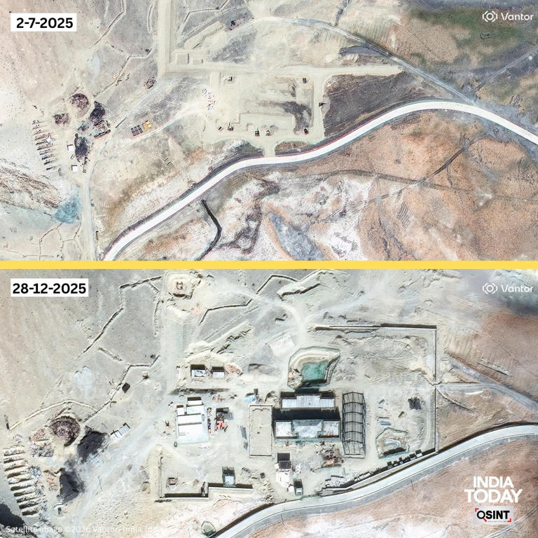 Exclusive: Closer look at new Chinese structures near Pangong Lake and ...