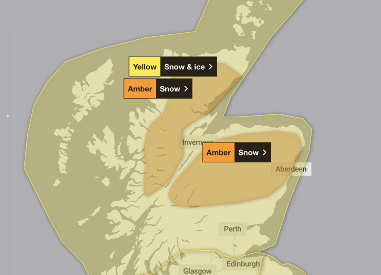 Met Office maps show new snow and ice warnings as UK schools close