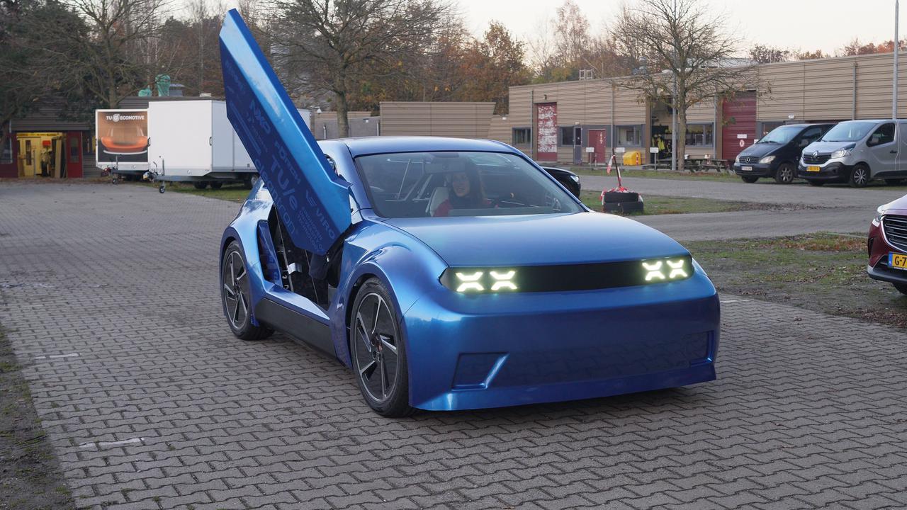 RAW VIDEO: That'll teach Tesla! Students build futuristic electric car ...