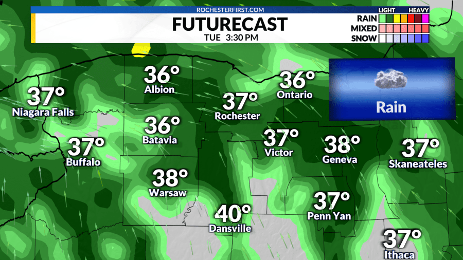 Weather forecast: Incoming rain makes a soaker of a Tuesday