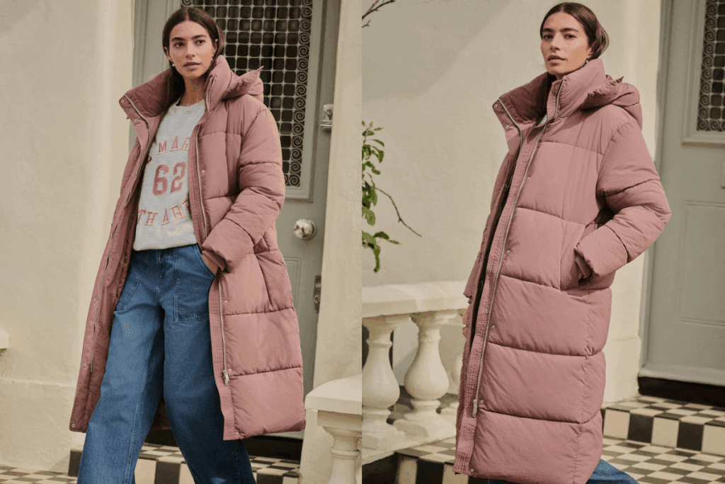 Say goodbye to black coats, Next's £80 rose pink padded coat is the ...