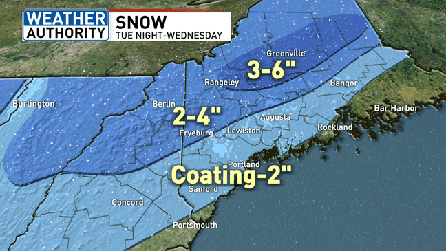 Snow, freezing rain impacts travel in Maine on Wednesday
