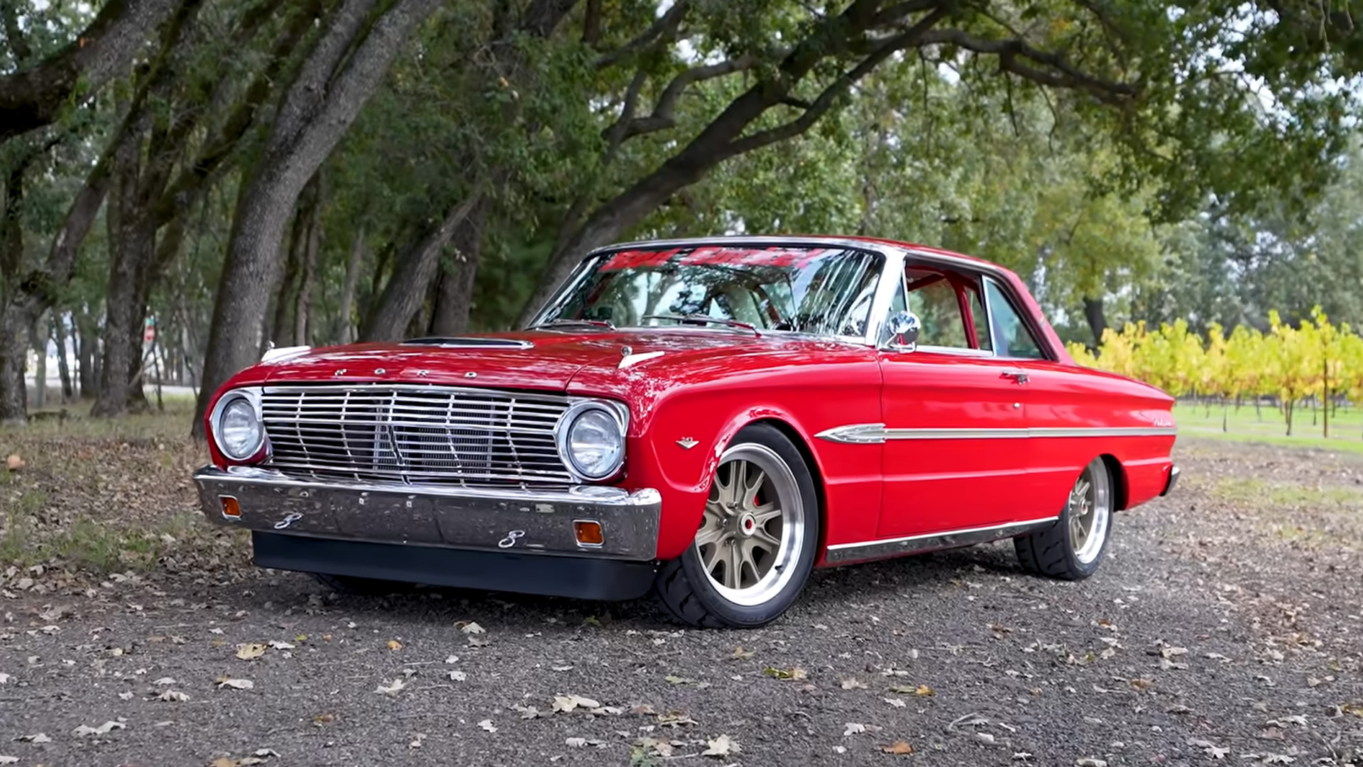 Street legal race car 1963 Ford Falcon red rocket