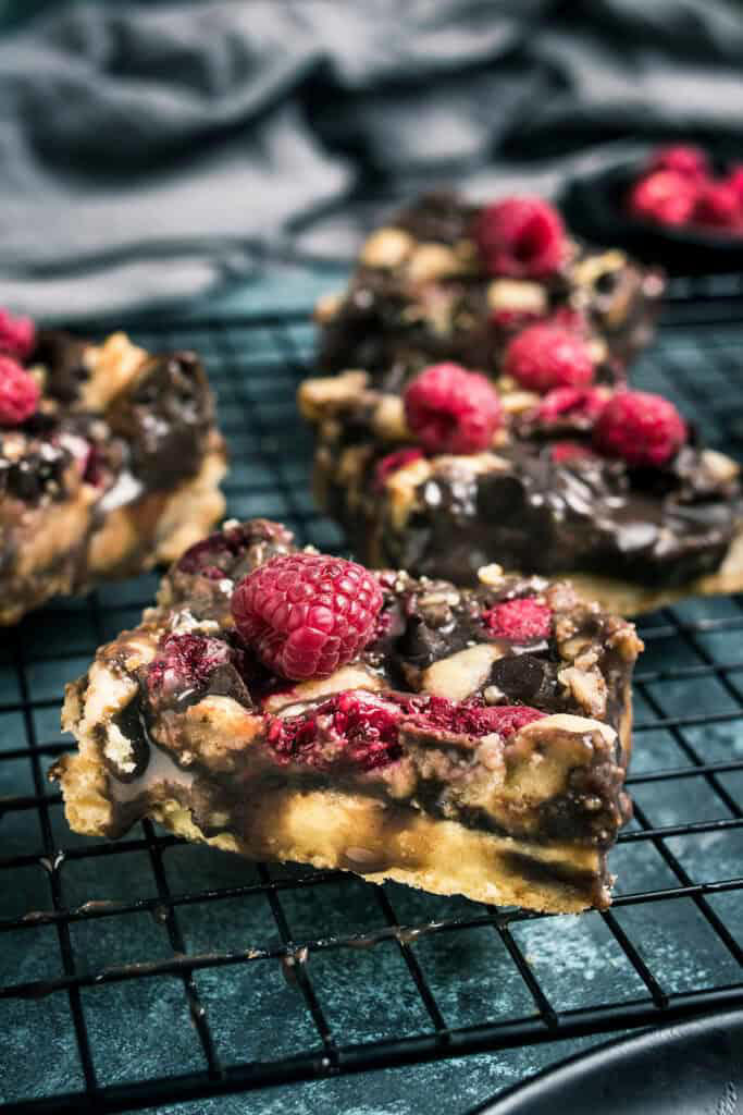 These chocolate raspberry bars are the dessert your table needs