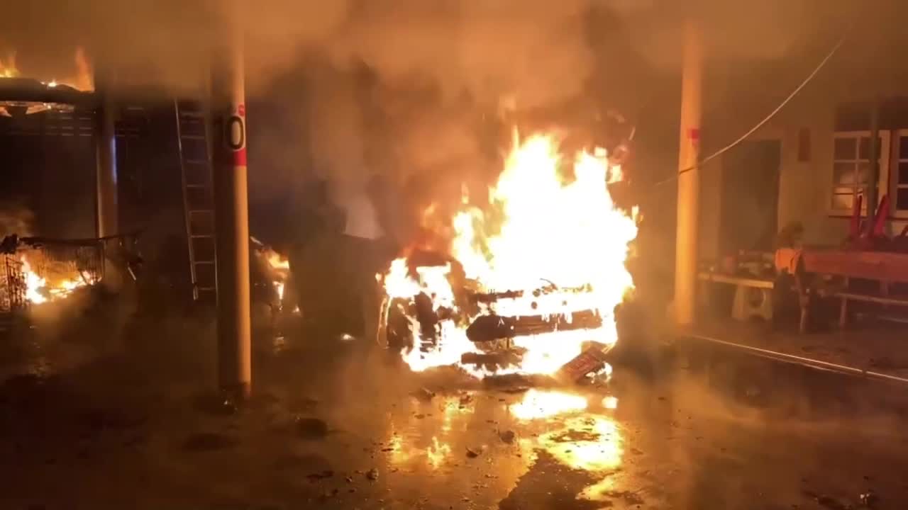 Brand new EV bursts into flames while charging overnight
