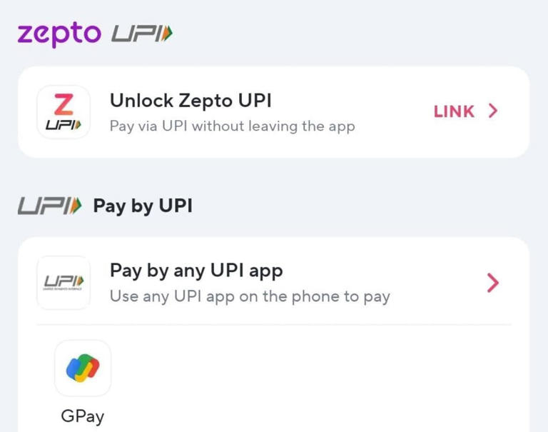 Zepto introduces in-app UPI option amid delivery platforms' push for ...