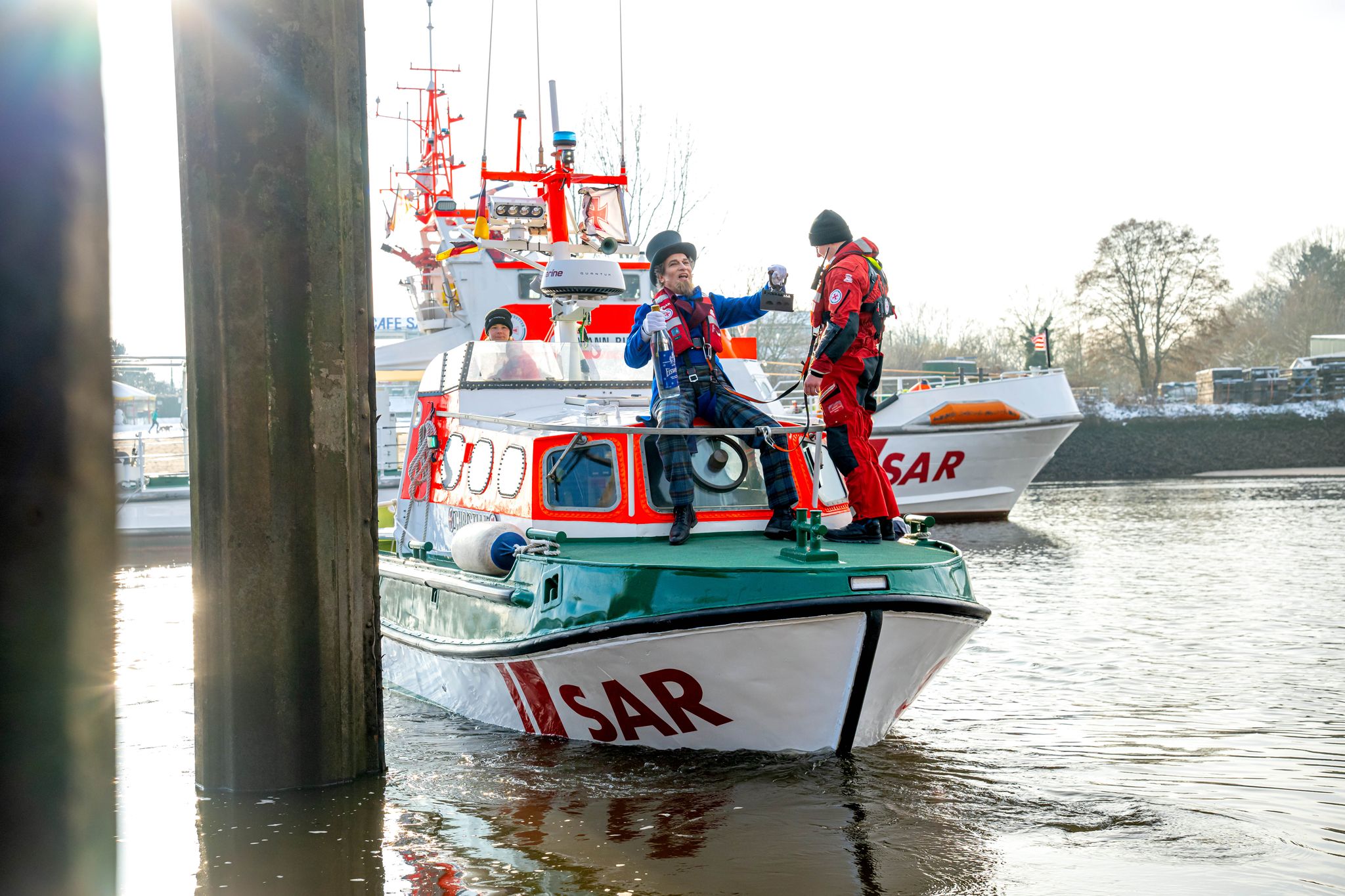 Wette um Grünkohl – Ist die Weser zugefroren?