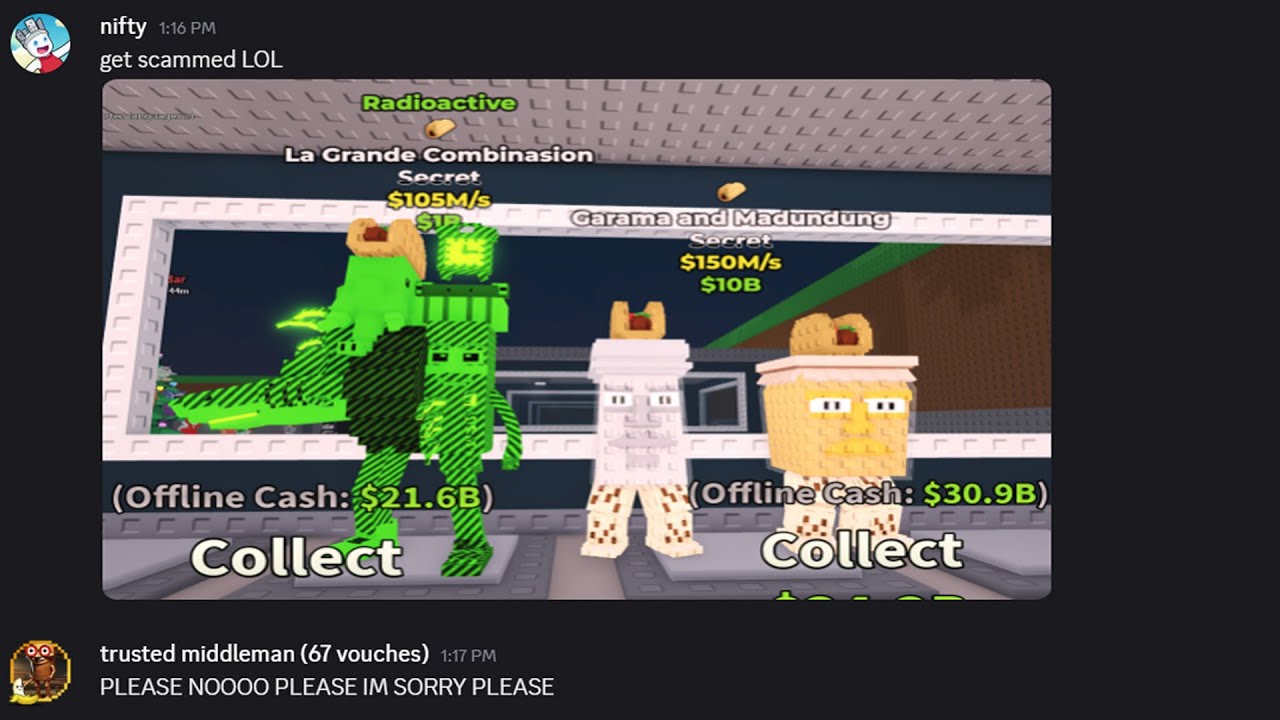 When players try to scam in Steal a Brainrot and it backfires