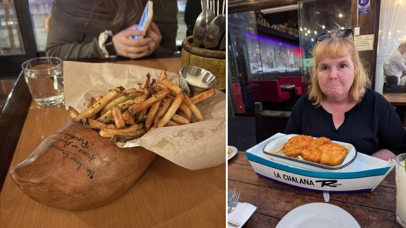 Fancy meals served on anything but a plate