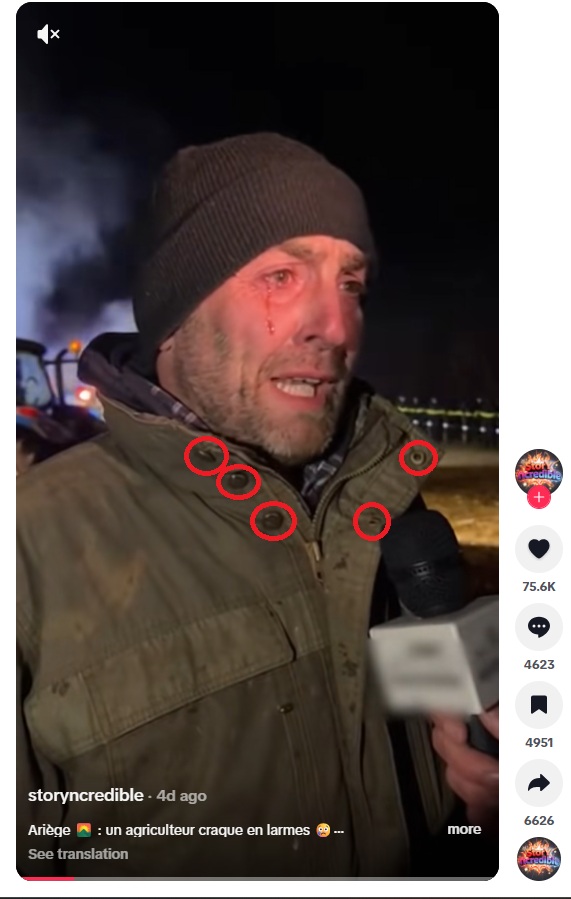 Videa plačících francouzských farmářů jsou dílem umělé inteligence