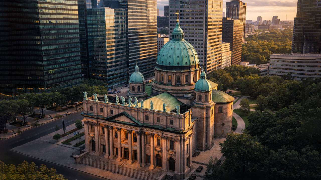 Mary Queen of the World Cathedral seen from above