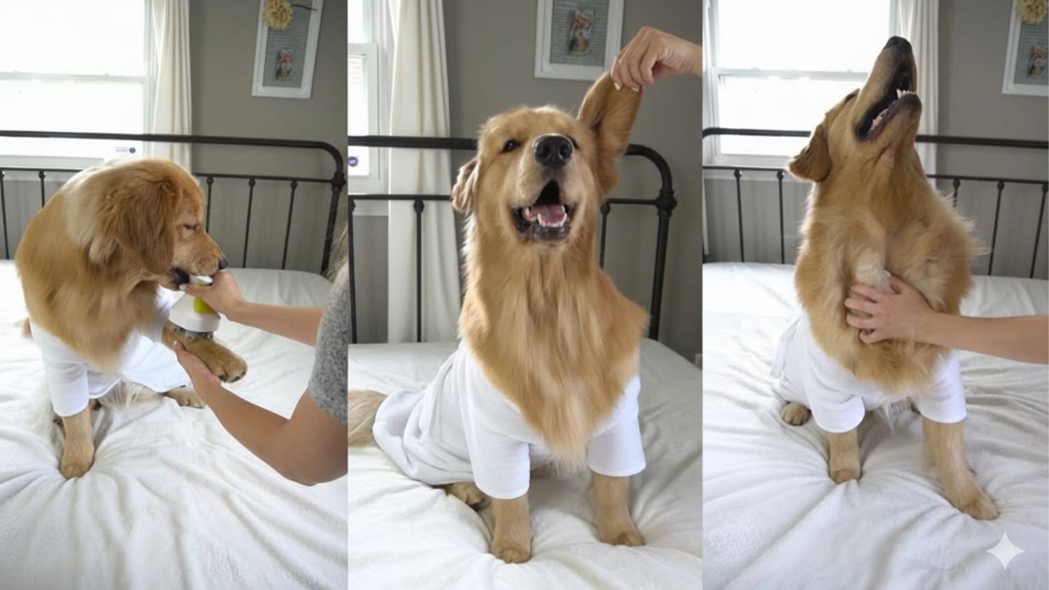 My dog has a spa day