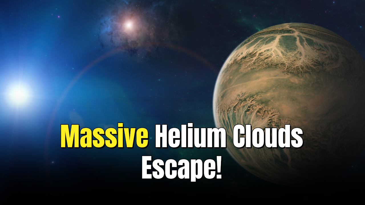 JWST observations reveal massive helium clouds escaping from exoplanet ...