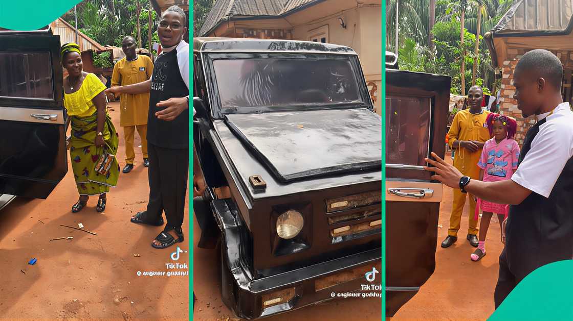 See what this Nigerian man did with a G-Wagon he constructed by himself