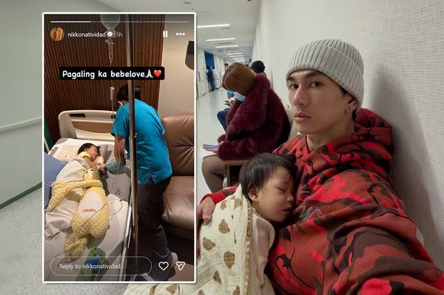 Nikko Natividad’s one-year-old baby diagnosed with pneumonia
