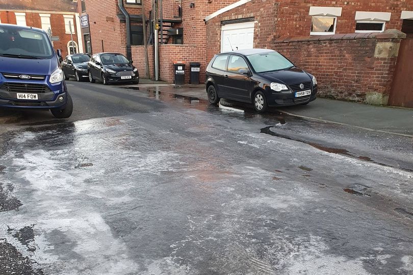 Hazardous 'ice rink' formed in Leyland after water leak repairs fail