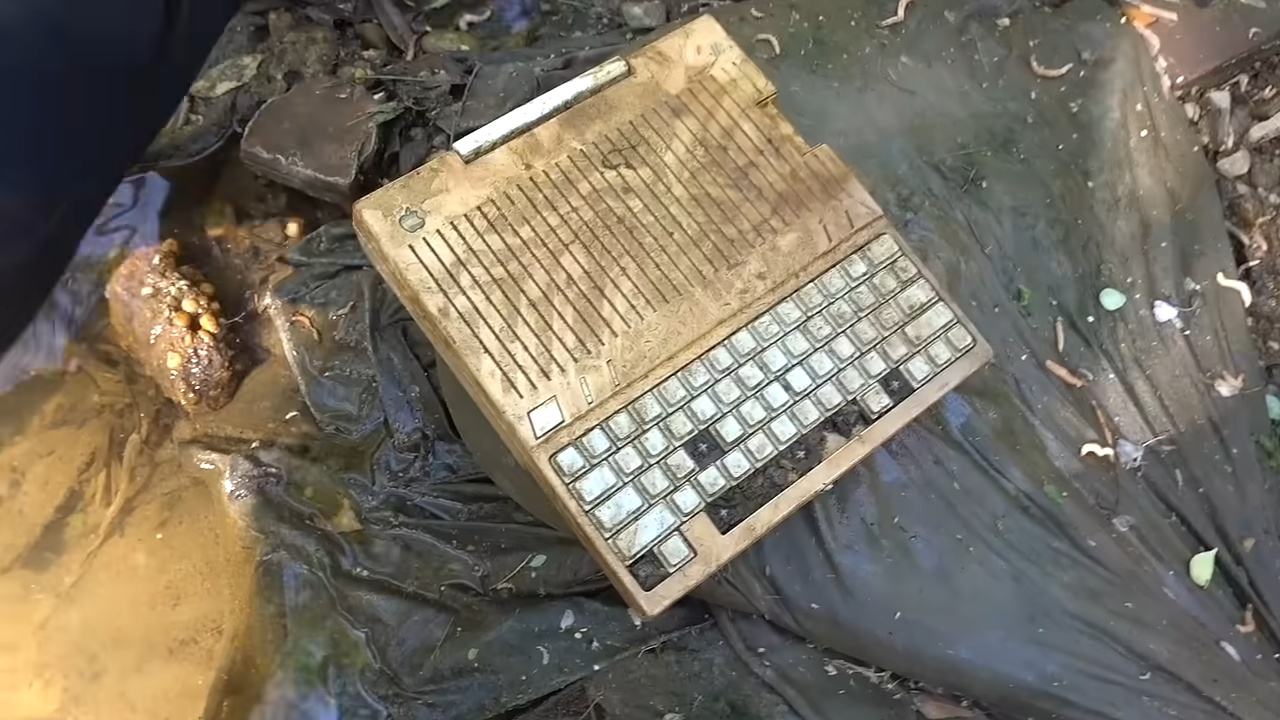 Searching a river for treasure... then I found a MacBook