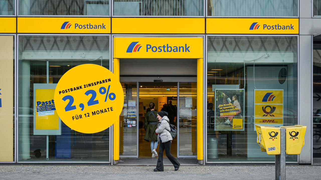 Festgeld: Postbank lockt mit 2,2 Prozent für ein Jahr