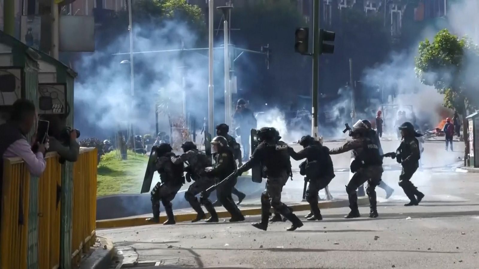 Protests erupt in Bolivia's capital