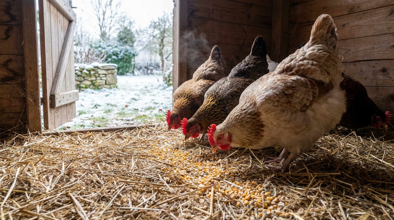 Poules en hiver : ce simple aliment du placard qui relance la ponte (et ...