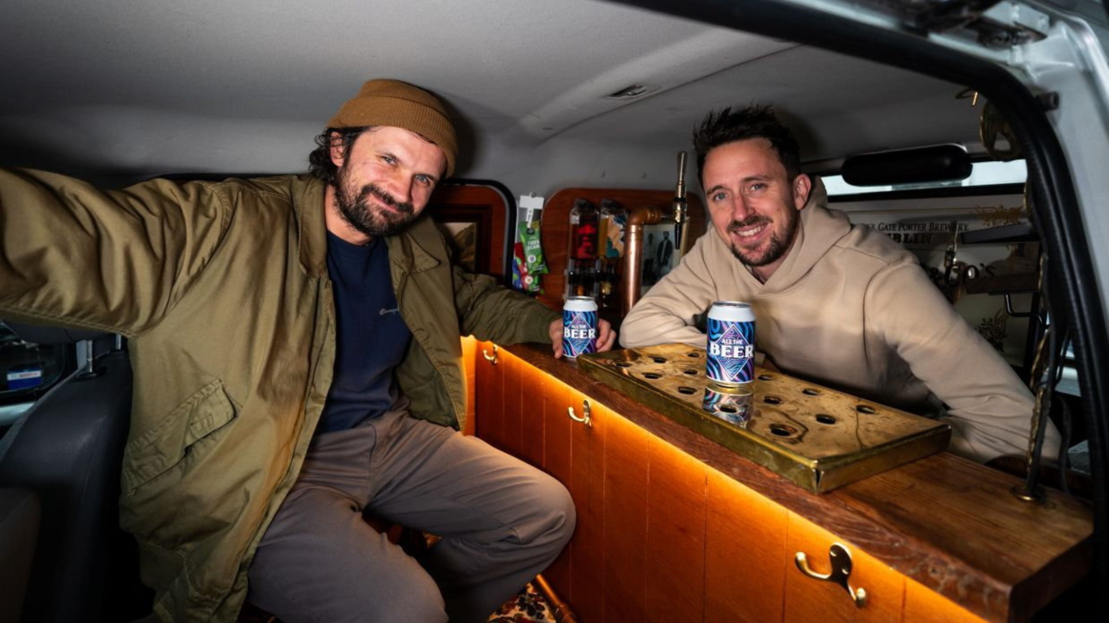 Two friends create world's smallest pub - in the back of a van