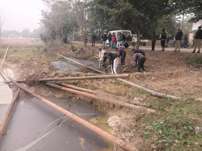 OIL pipeline bursts twice in 12hrs in Dibrugarh, farms & fish ponds ...