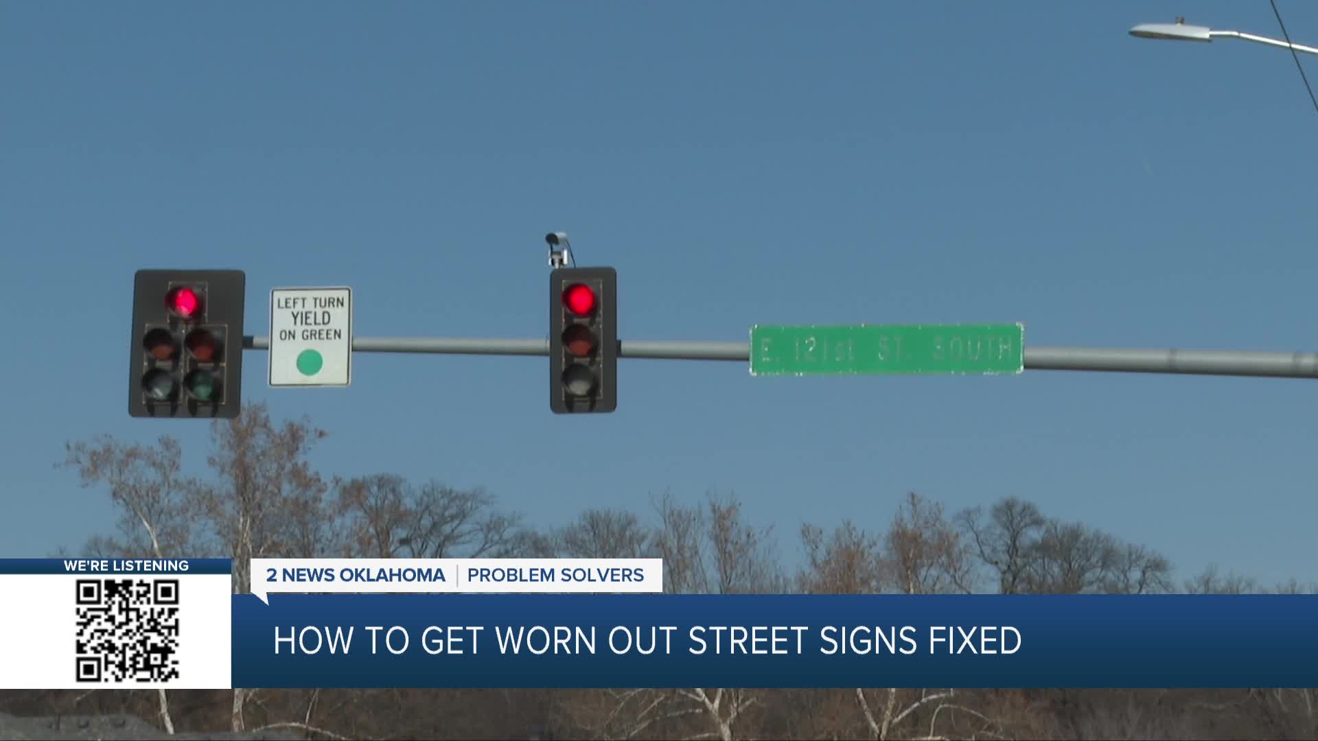 How to get worn out street signs fixed in Tulsa