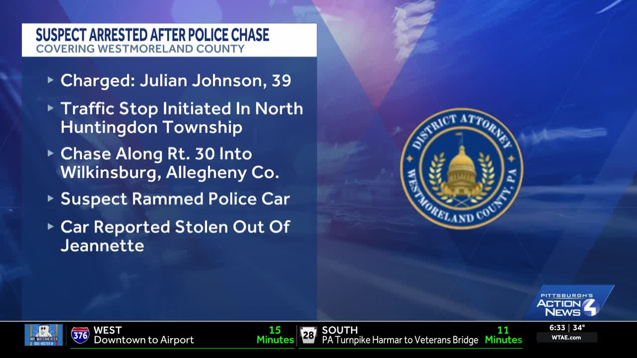 Pittsburgh-area man charged after leading police on high-speed chase in ...