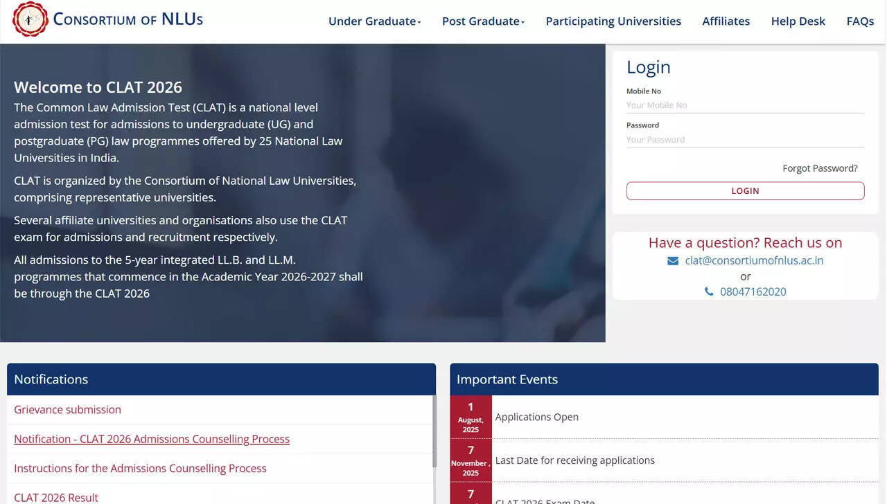 CLAT 2026 merit list and first seat allotment tomorrow at ...