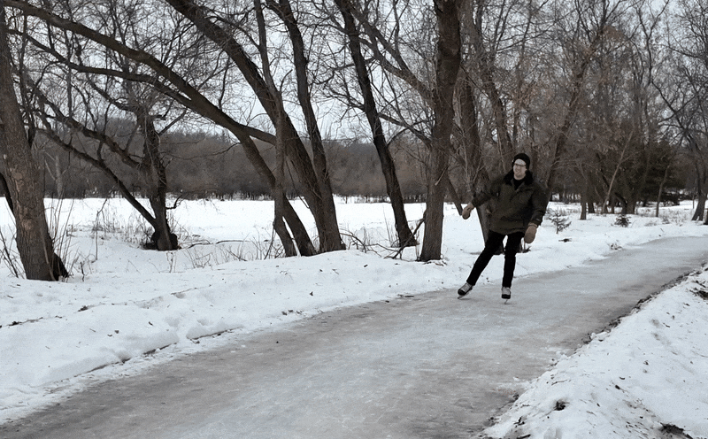 What it's like to skate Minnesota's forest ice skating trail
